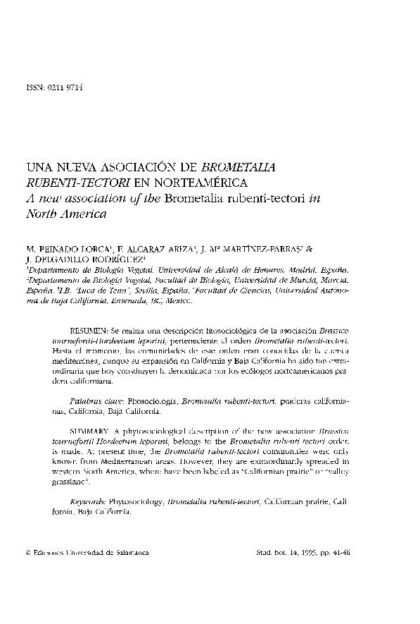 (PDF) Una nueva asociación de Brometalia rubenti-tectori en Norteamérica