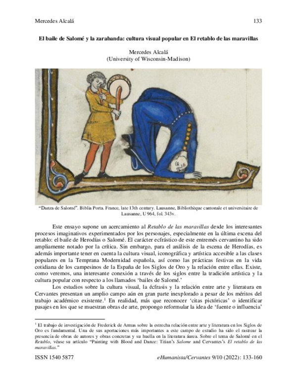 (PDF) El baile de Salomé y la zarabanda: cultura visual popular en El ...