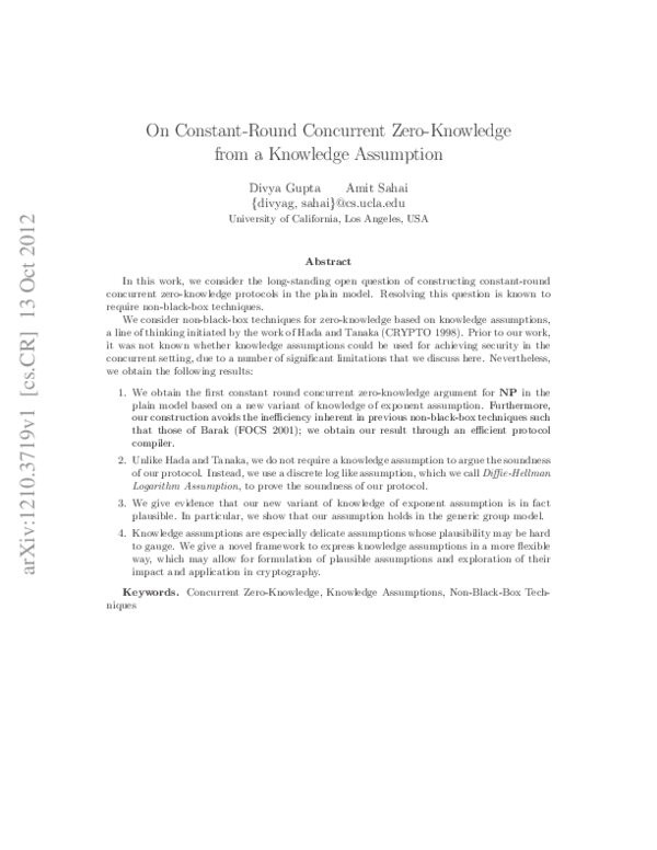 On Constant-Round Concurrent Zero-Knowledge from a Knowledge Assumption