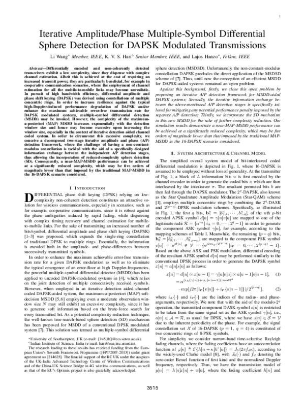 (PDF) Iterative amplitude/phase multiple-symbol differential sphere ...