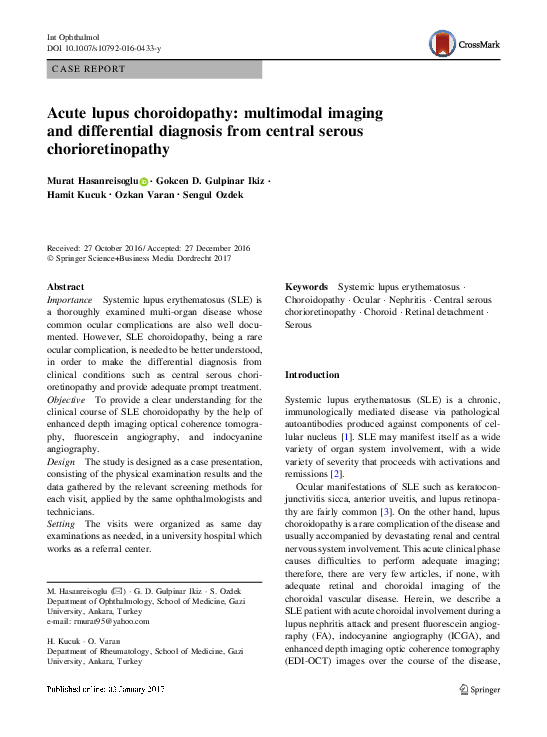 (PDF) Acute lupus choroidopathy: multimodal imaging and differential ...