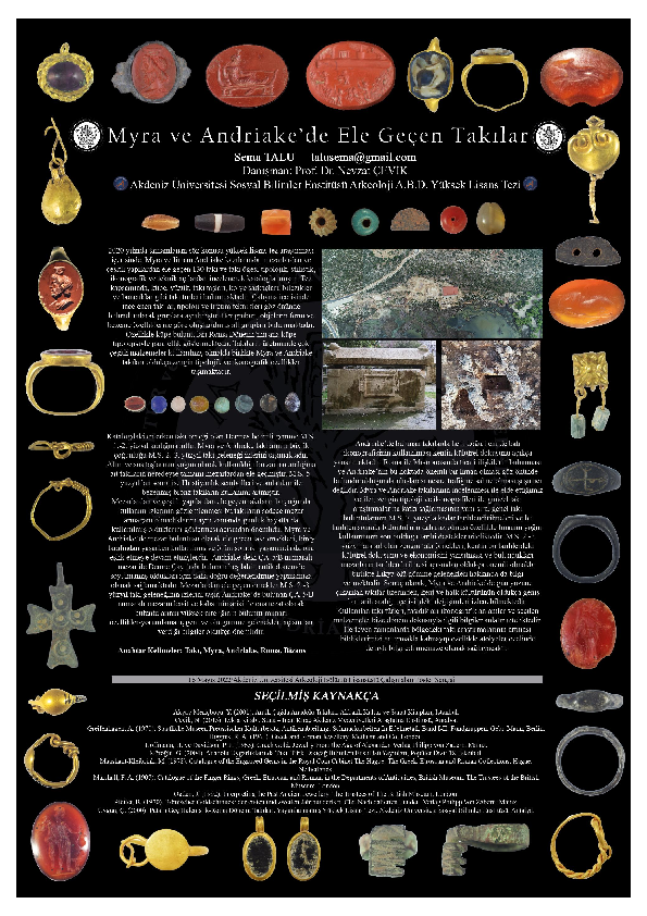 (PDF) Poster: Myra ve Andriake'de Ele Geçen Takılar (Akdeniz ...