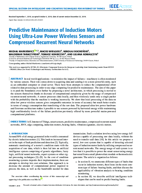 (PDF) Predictive Maintenance of Induction Motors Using Ultra-Low Power ...