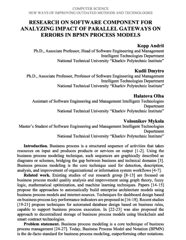 (PDF) RESEARCH ON SOFTWARE COMPONENT FOR ANALYZING IMPACT OF PARALLEL GATEWAYS ON ERRORS IN BPMN ...