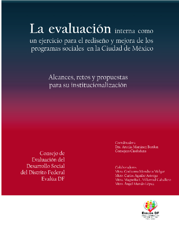 (PDF) La evaluación interna como un ejercicio para el rediseño y mejora de los programas ...