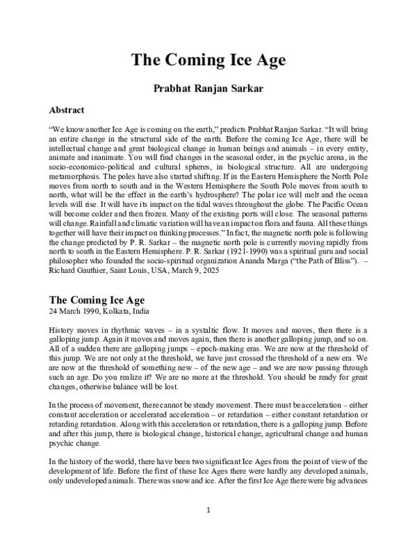 (PDF) The Coming Ice Age
