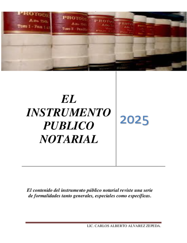 (PDF) EL INSTRUMENTO PUBLICO NOTARIAL