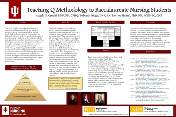 (PDF) Teaching Q Methodology to Baccalaureate Nursing Students