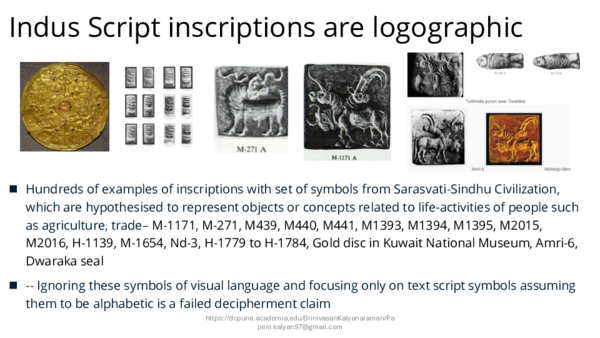 Indus Script inscriptions are logographic