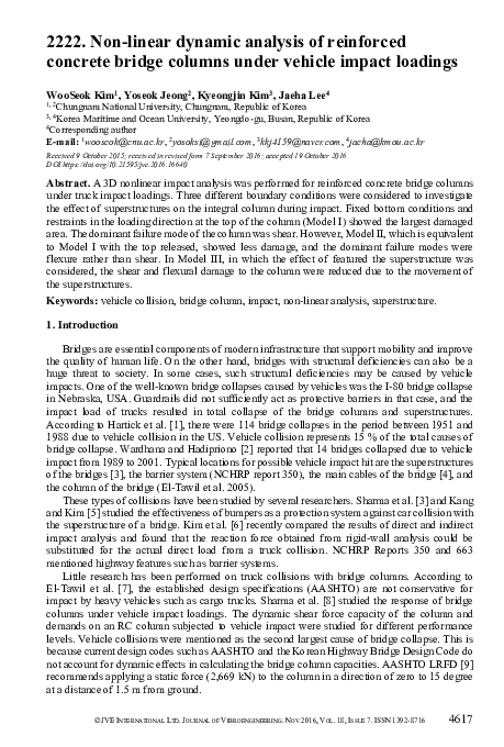 (PDF) Non-linear dynamic analysis of reinforced concrete bridge columns ...