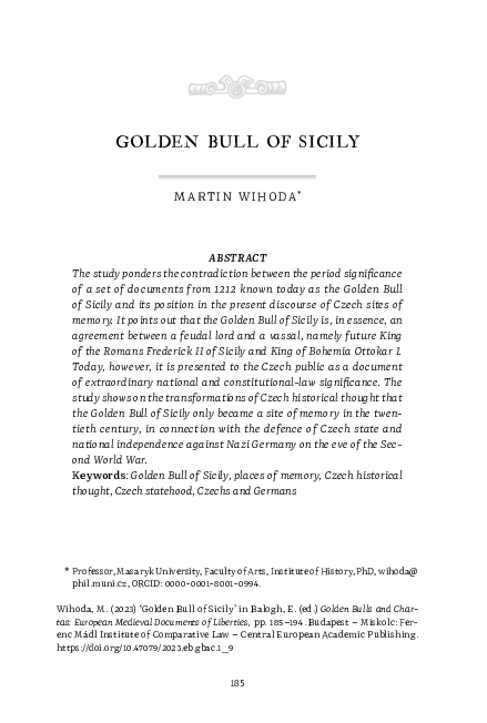 (PDF) Golden Bull of Sicily