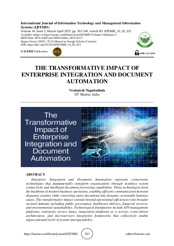 (PDF) THE TRANSFORMATIVE IMPACT OF ENTERPRISE INTEGRATION AND DOCUMENT ...