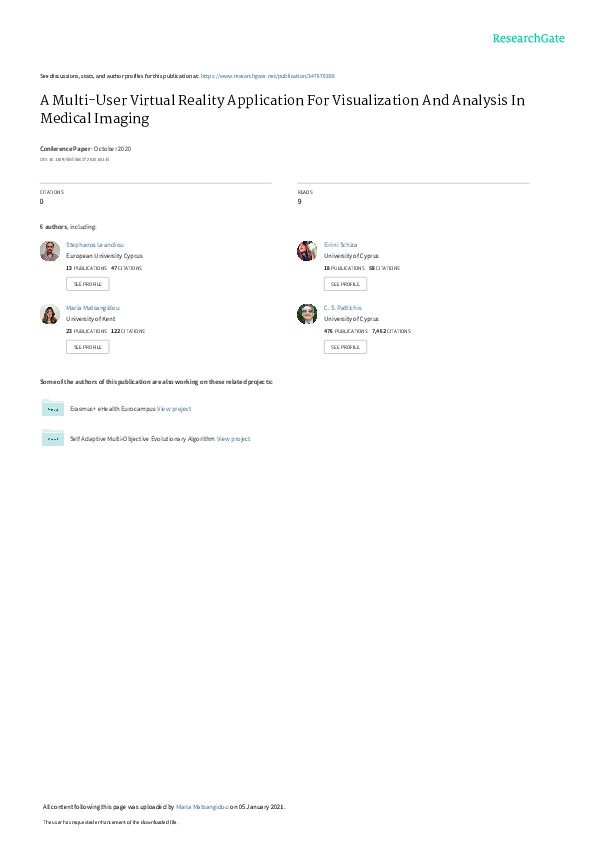A Multi-User Virtual Reality Application For Visualization And Analysis In Medical Imaging