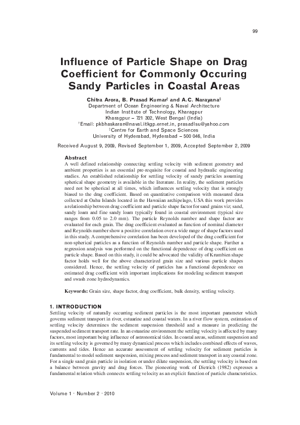Influence of Particle Shape on the Drag Coefficient for Isometric Particles