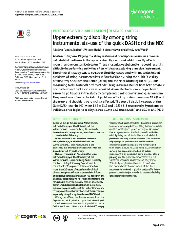 Upper extremity disability among string instrumentalists–use of the ...