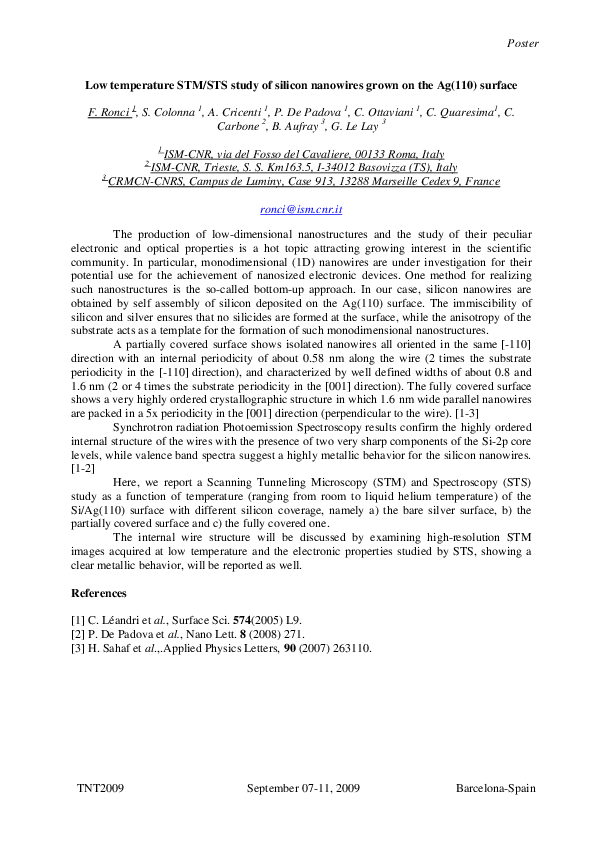 Low temperature STM/STS study of silicon nanowires grown on the Ag(110) surface