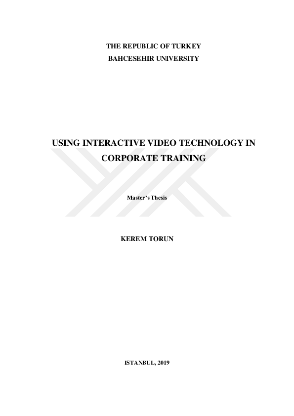 (PDF) USING INTERACTIVE VIDEO TECHNOLOGY IN CORPORATE TRAINING