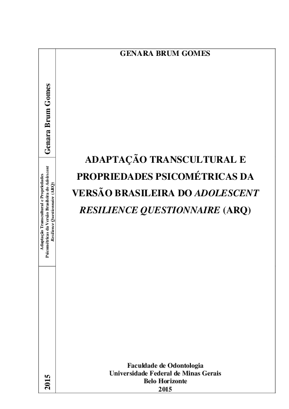 (PDF) Adaptação transcultural e propriedades psicométricas da versão ...