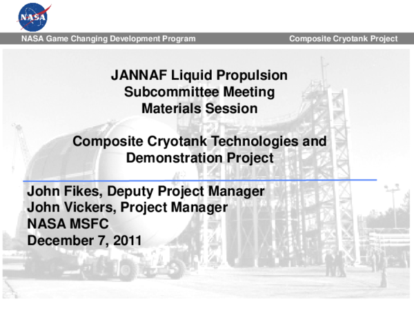 Composite Cryotank Technologies and Demonstration Project