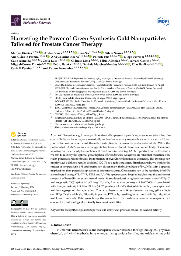 (PDF) Harvesting the Power of Green Synthesis: Gold Nanoparticles Tailored for Prostate Cancer ...