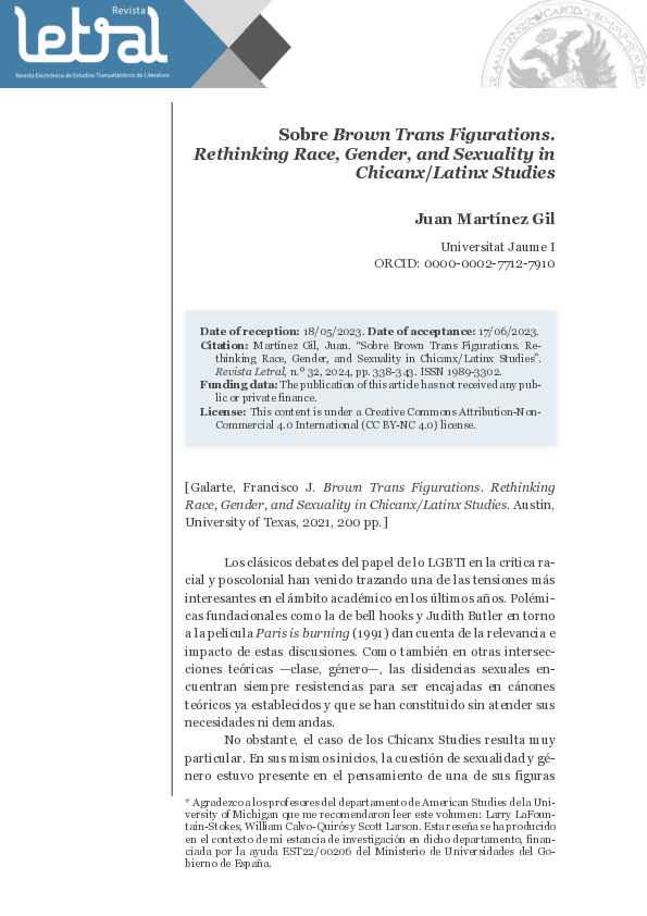 (PDF) Sobre Brown Trans Figurations. Rethinking Race, Gender, and ...