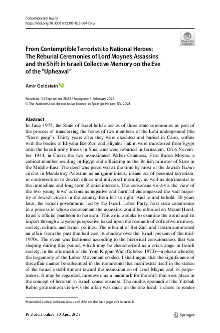 (PDF) From Contemptible Terrorists to National Heroes: The Reburial ...