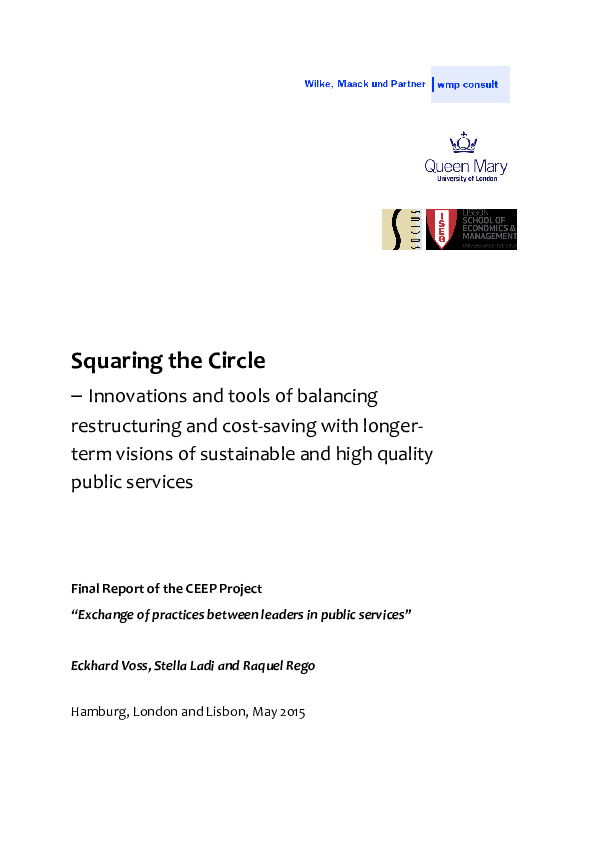 (PDF) Squaring the Circle – Innovations and tools of balancing restructuring and cost-saving ...