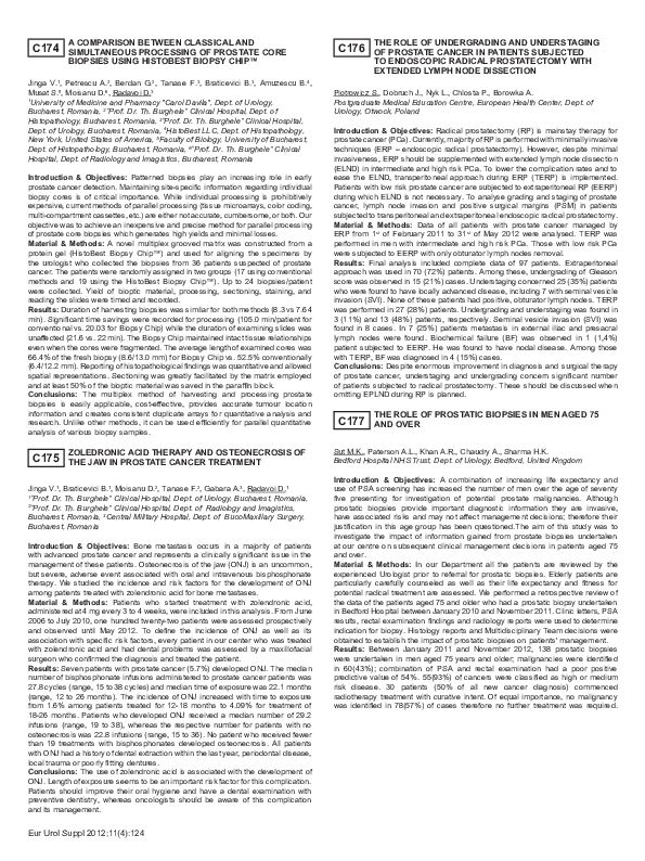 (PDF) C174 a Comparison Between Classical and Simultaneous Processing of Prostate Core Biopsies ...