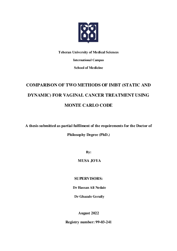 (PDF) COMPARISON OF TWO METHODS OF IMBT (STATIC AND DYNAMIC) FOR ...
