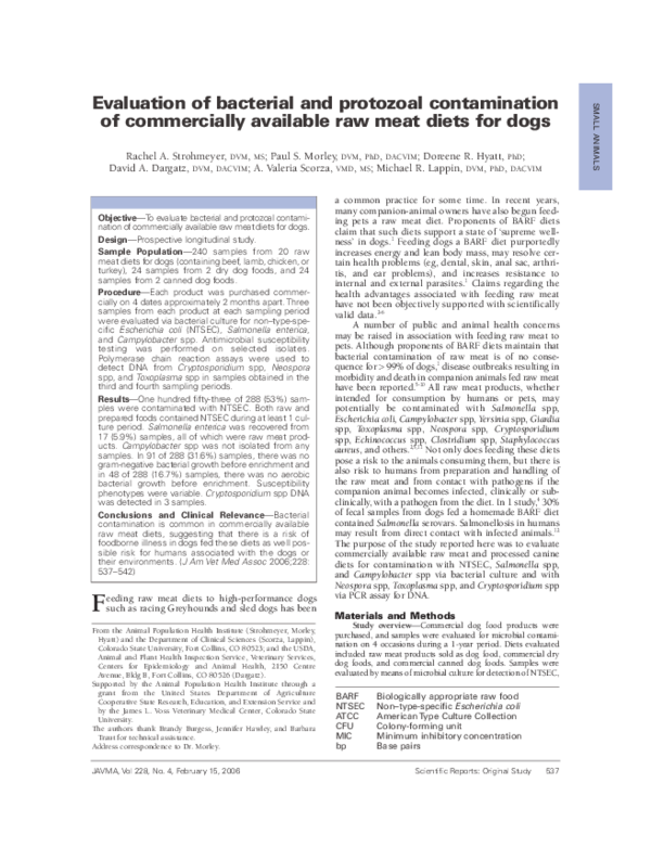 (PDF) Evaluation of bacterial and protozoal contamination of ...