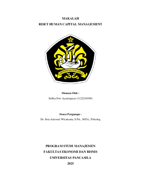 (PDF) MAKALAH RISET HUMAN