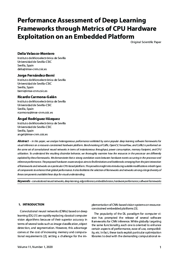 (PDF) Performance Assessment of Deep Learning Frameworks through ...
