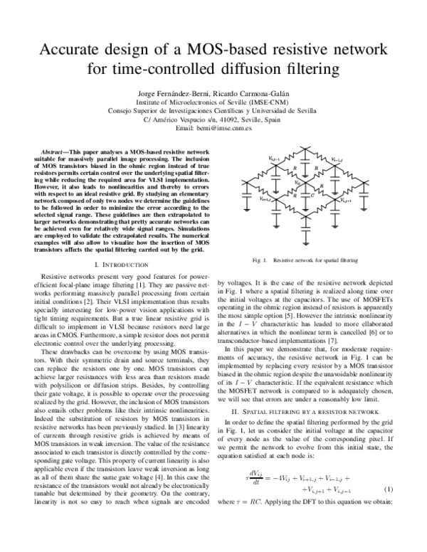(PDF) Accurate design of a MOS-based resistive network for time ...