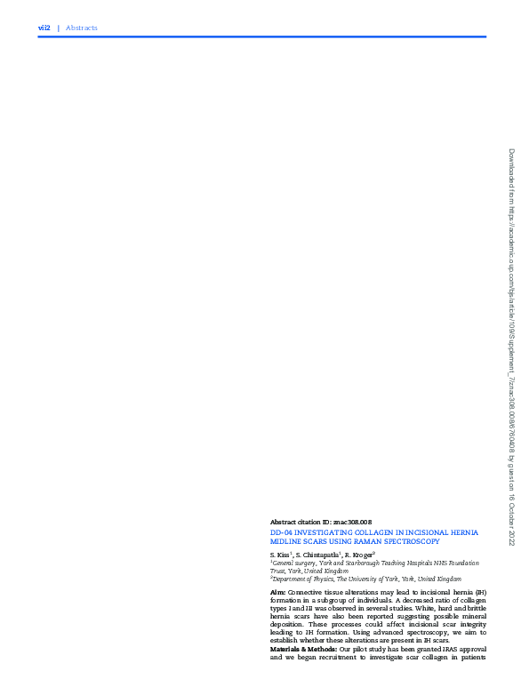 (PDF) DD-04 Investigating Collagen in Incisional Hernia Midline Scars ...