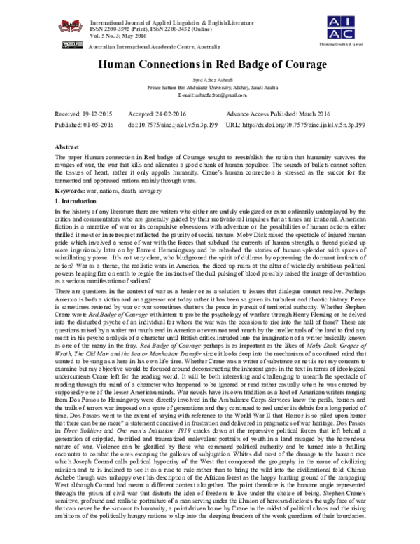 (PDF) Human Connections in Red Badge of Courage