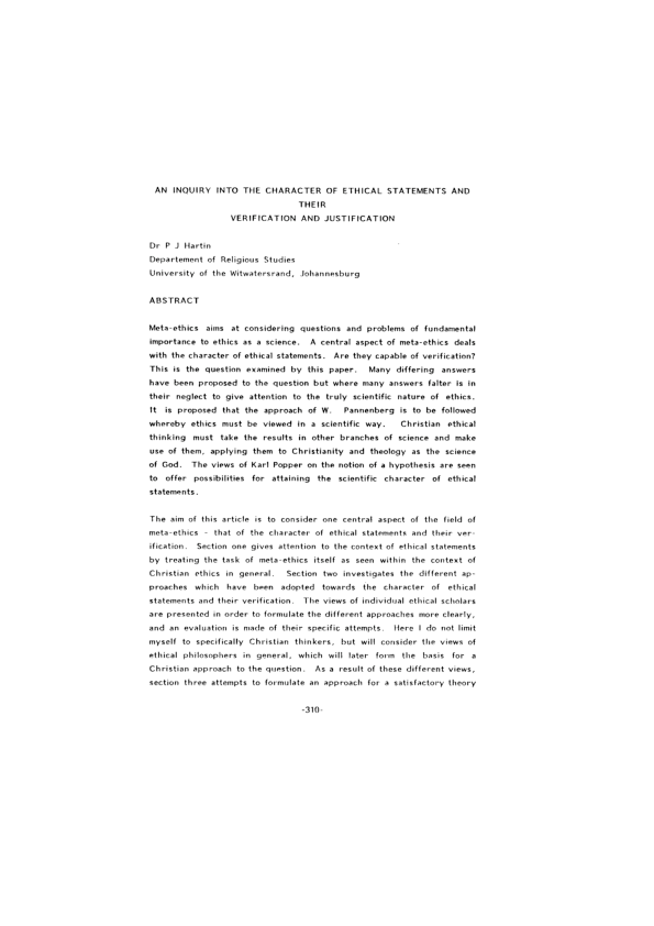 (PDF) An inquiry into the character of ethical statements and their ...