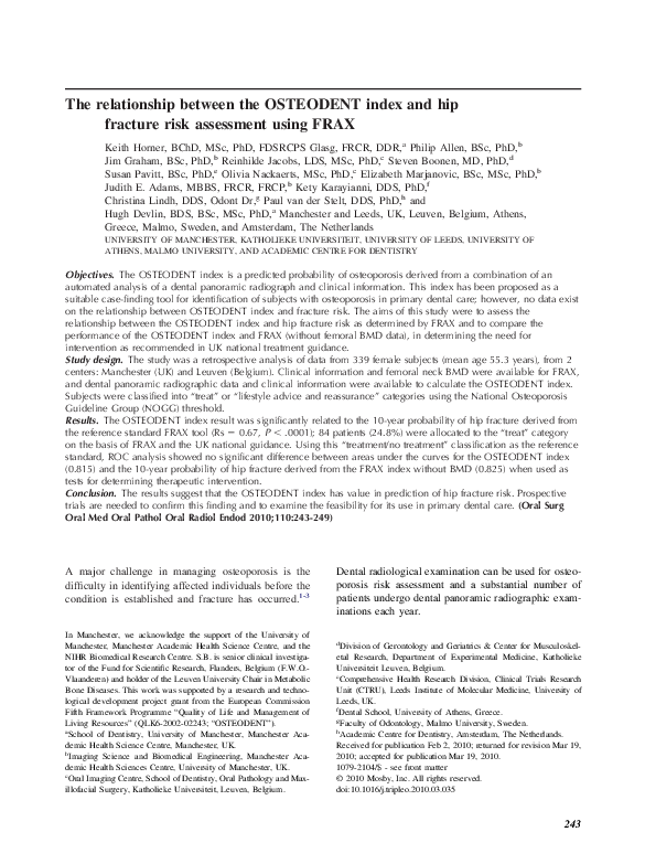 (PDF) The relationship between the OSTEODENT index and hip fracture ...