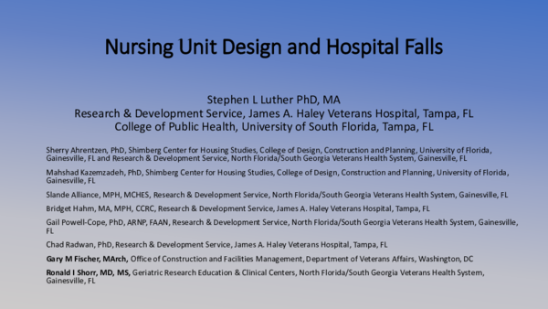 (PDF) Nursing Unit Design and Hospital Falls