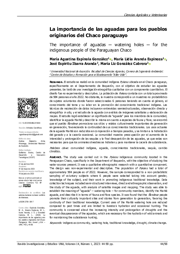 (PDF) La importancia de las aguadas para los pueblos originarios del ...