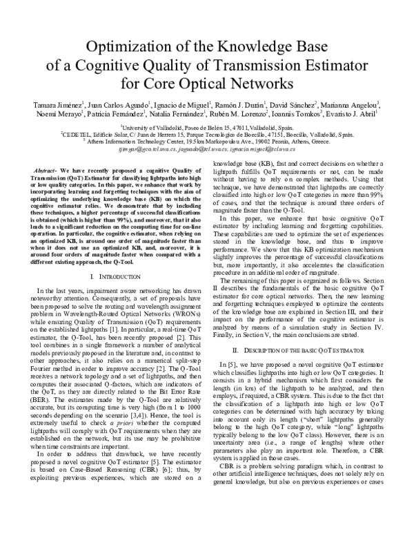 (PDF) Optimization of the knowledge base of a cognitive quality of ...