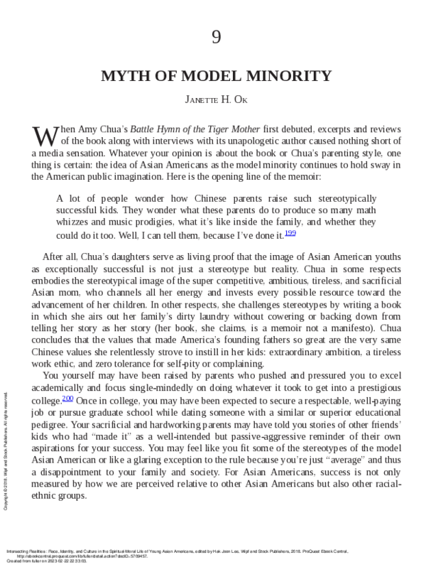 (PDF) MYTH OF MODEL MINORITY