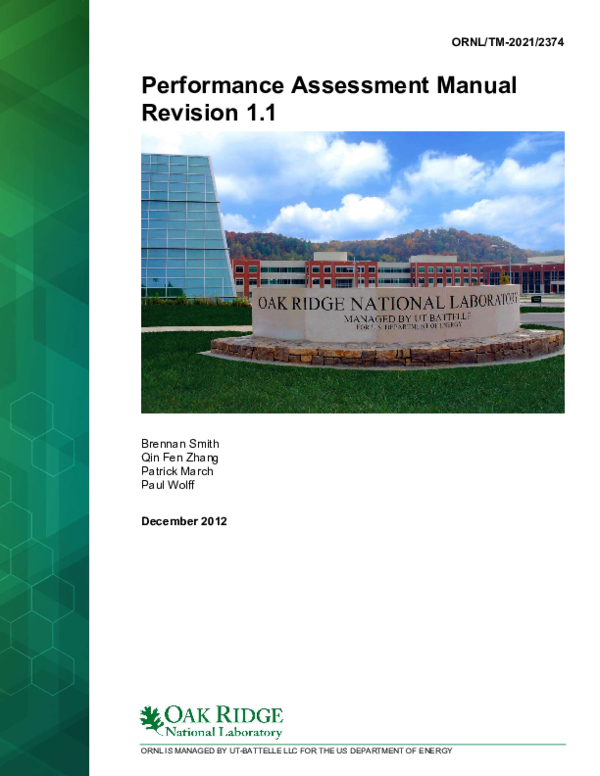 (PDF) HAP Performance Assessment Manual Revision 1.1
