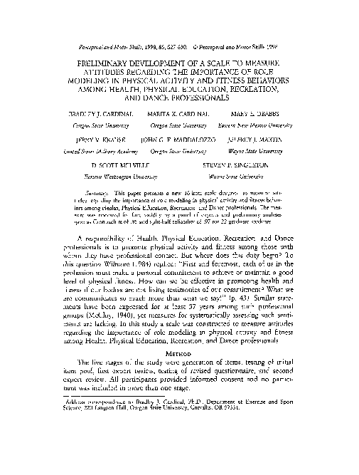 (PDF) Preliminary Development of a Scale to Measure Attitudes Regarding ...