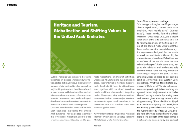 (PDF) Heritage and Tourism. Global Society and Shifting Values in the ...