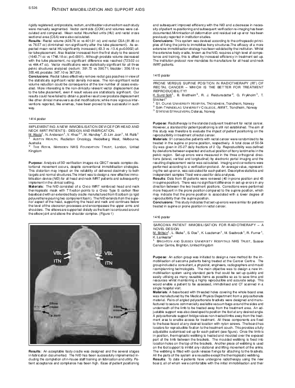 (PDF) 1415 poster PRONE VERSUS SUPINE POSITION IN RADIOTHERAPY (RT) OF ...