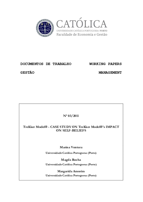 (PDF) TreKker Model - Case study on TreKker Model’s impact on self-beliefs