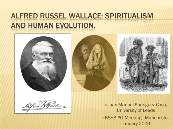 (PDF) Alfred Russel Wallace: Spiritualism and Human Evolution