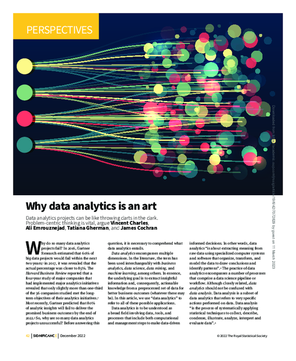 (PDF) Why Data Analytics is an Art