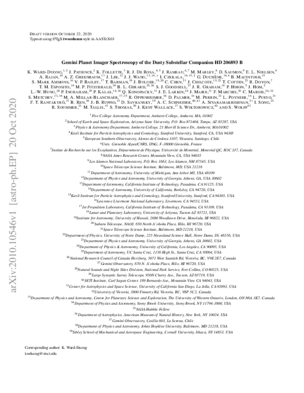 (PDF) Gemini Planet Imager Spectroscopy of the Dusty Substellar ...