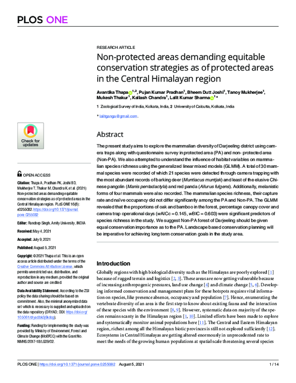 (PDF) Non-protected areas demanding equitable conservation strategies ...